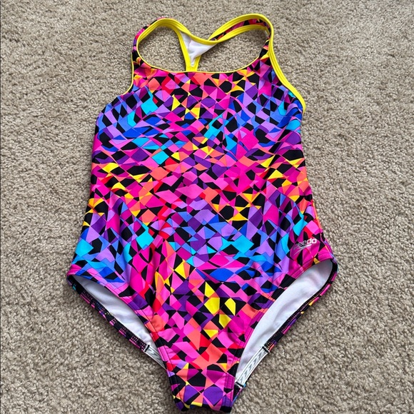 Speedo | Swim | Speedo Multicolor Geometric Swimsuit | Poshmark